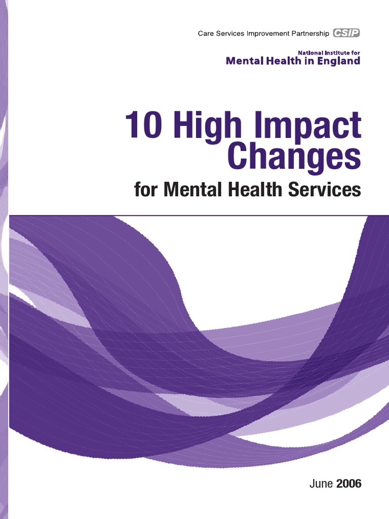 Nimhe 10 High Impact Changes | Download Free PDF | Caregiver | Mental ...