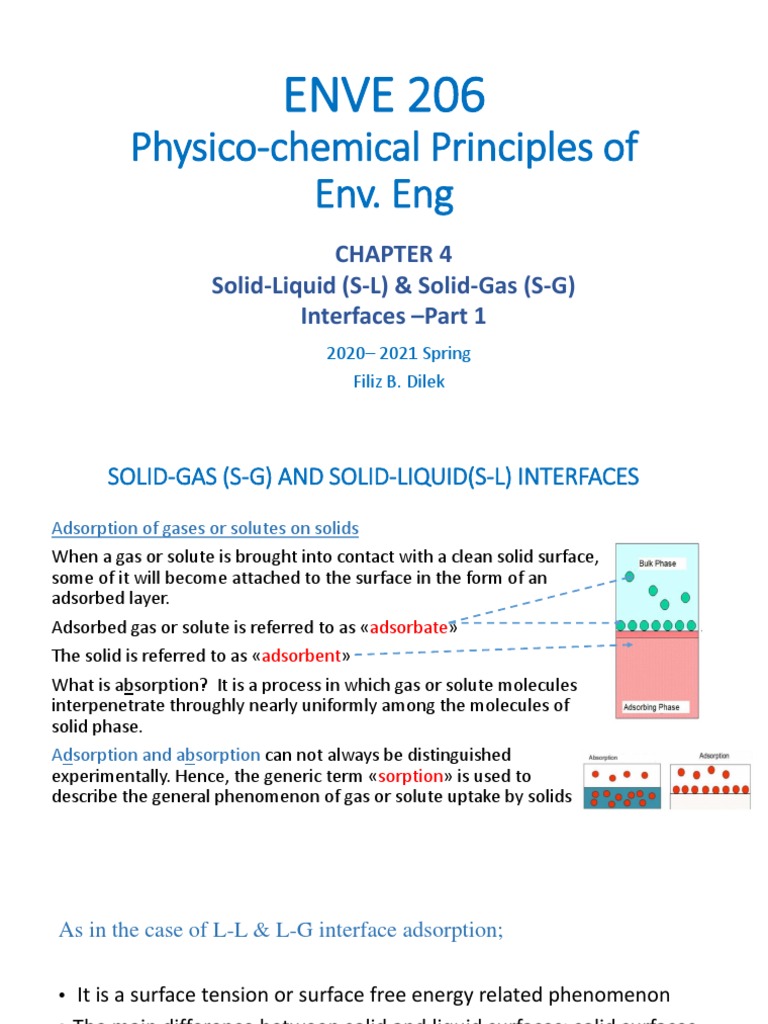 CH 4 - Solid-Liquid and Solid-Gas Interfaces-Part 1 | PDF | Adsorption ...
