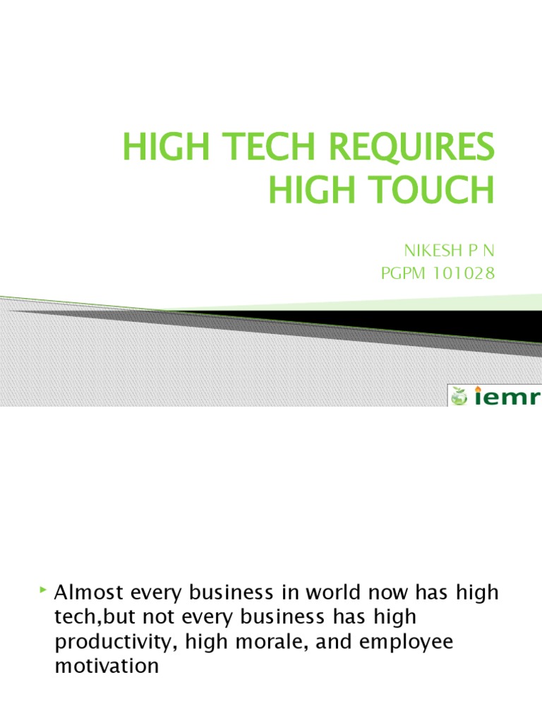 High Touch in High Tech Business | PDF | Business | Human Nature