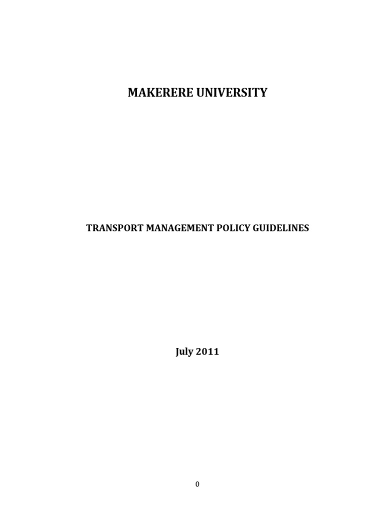 Makerere University Transport | PDF | Liability Insurance | Insurance