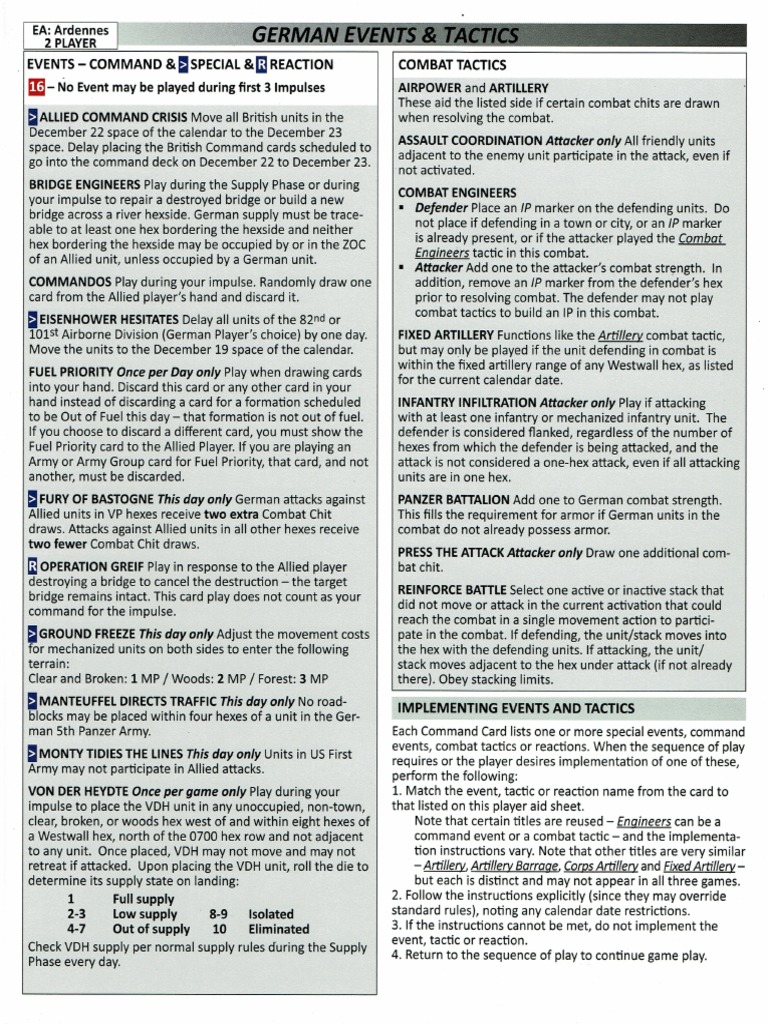 Enemy Action Ardennes - 2 Players | PDF