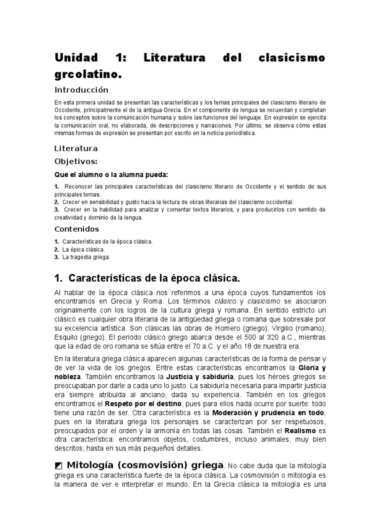 Introducción al Clasicismo Griego | PDF | Odiseo | Héctor