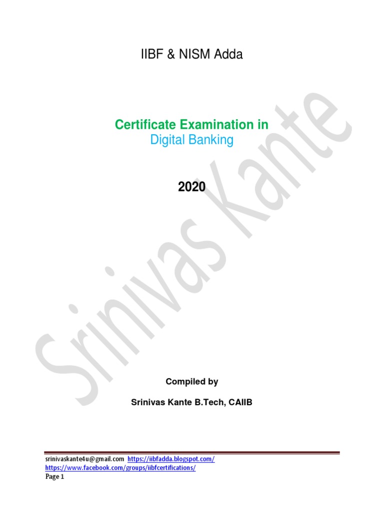 Certificate Examination In: Iibf & Nism Adda | Download Free PDF | Payments | Service Industries