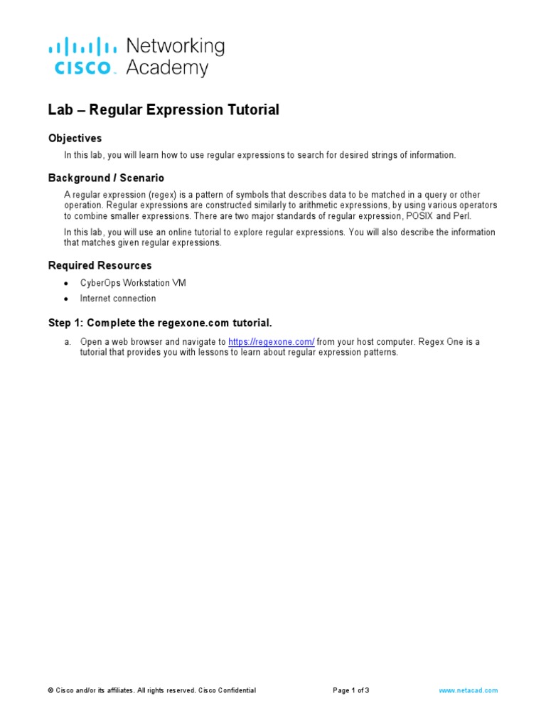 12.2.2.9 Lab - Regular Expression Tutorial | PDF | Regular Expression | Information Age