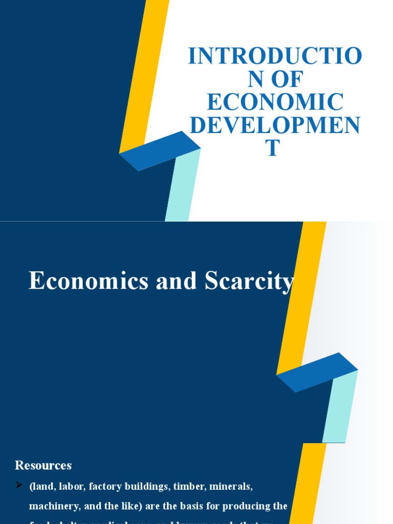 Introduction of Economic Development | PDF | Supply (Economics) | Demand