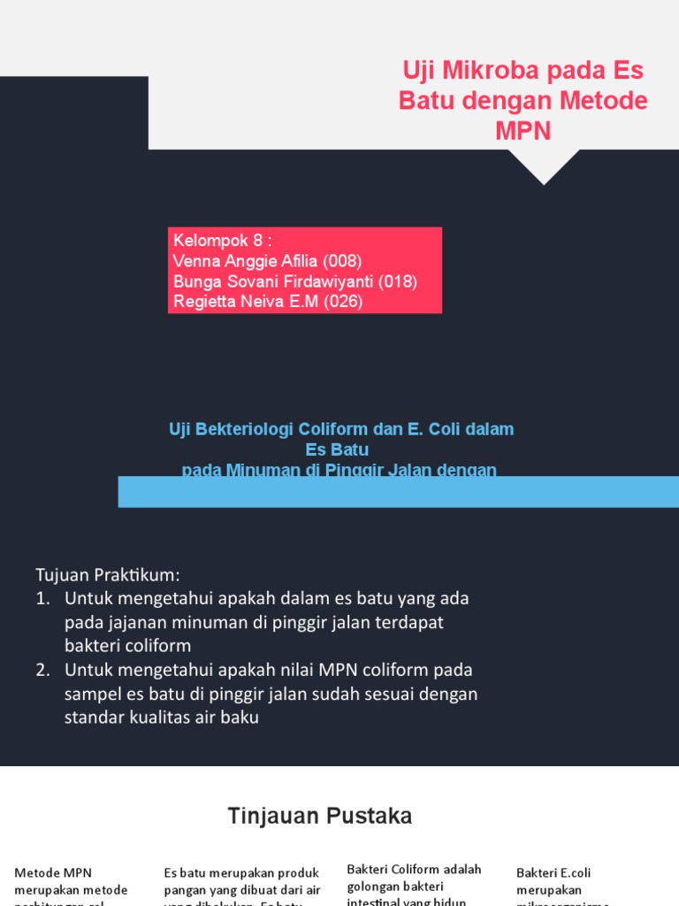 Uji MPN - Kelompok 8 | PDF
