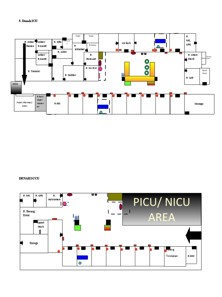 Denah ICU, ICCU, NICU, PICU | PDF