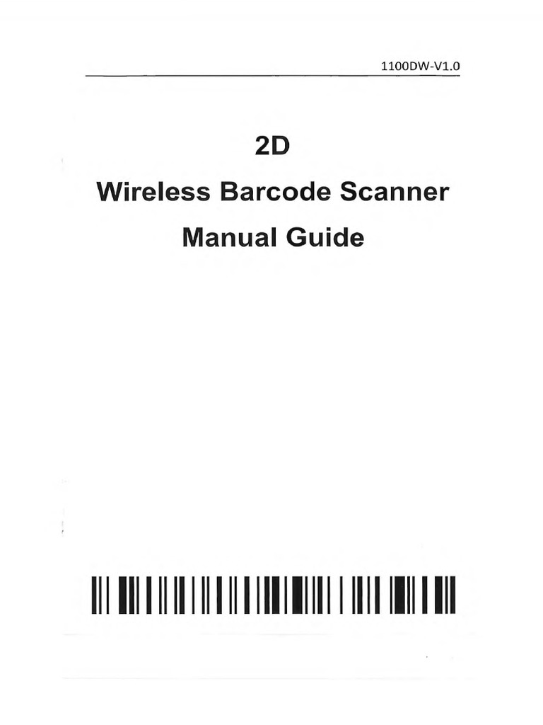 YHD-1100DW 2D Wireless Barcode Scanner Manual Guide | PDF | Barcode ...