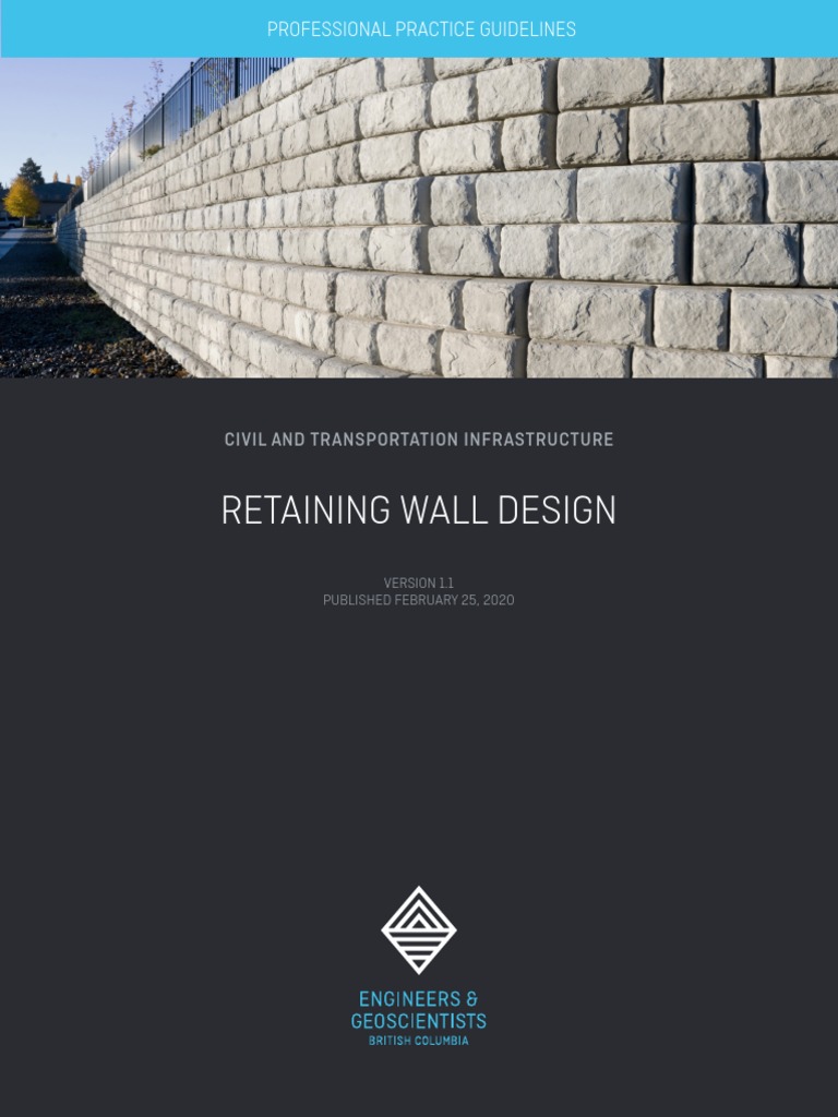 Retaining Wall Design | PDF | Geotechnical Engineering | Masonry