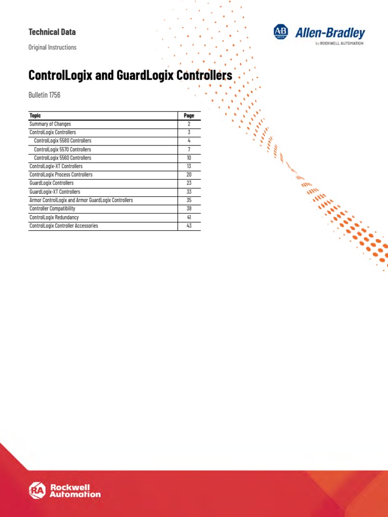 Controllogix and Guardlogix Controllers: Technical Data | PDF ...