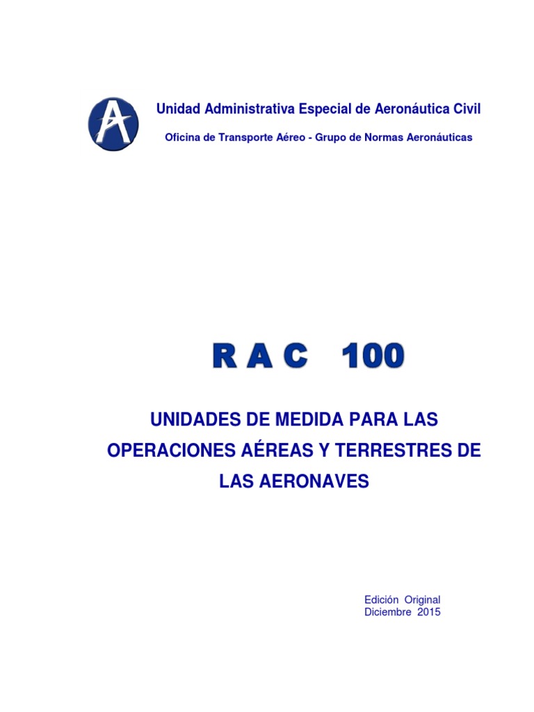 RAC 100 - Unidades de Medida para Las Operaciones Aéreas y Terrestres ...
