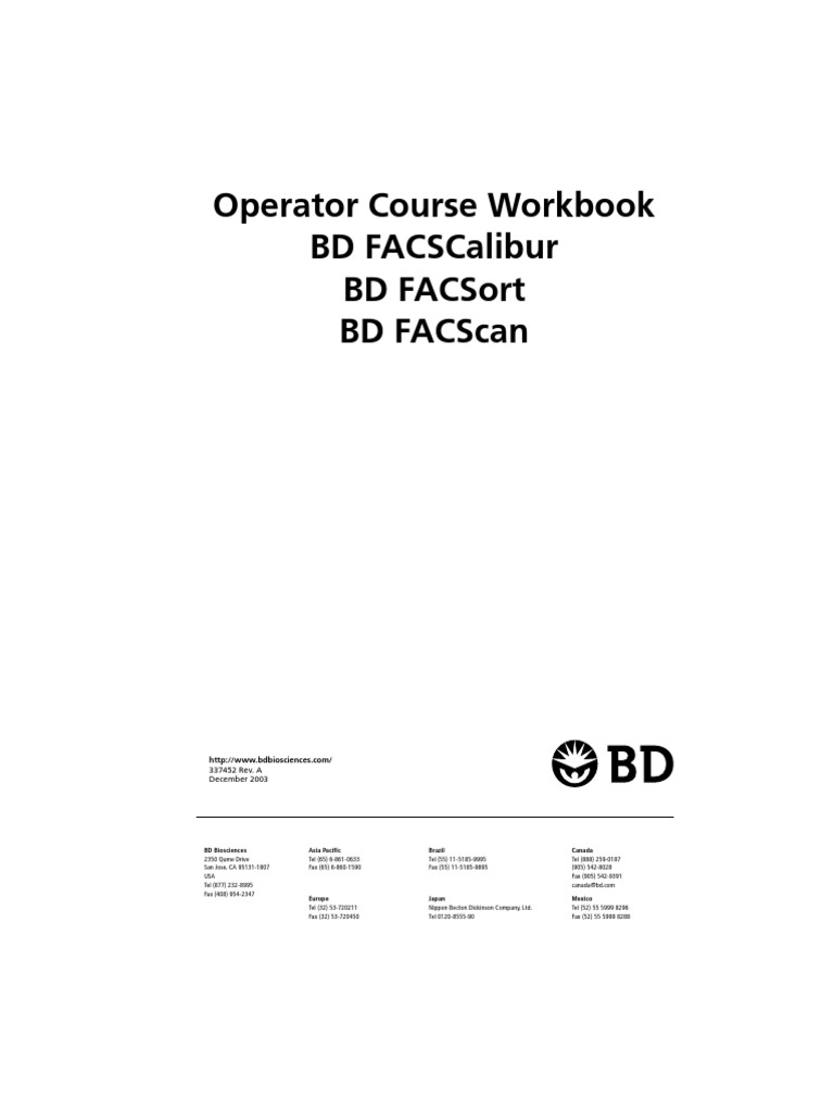 BS - Course Workbook FACS 337452RevA - ZH TW | PDF | Flow Cytometry ...