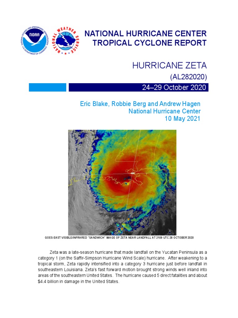 Hurricane Zeta Report | PDF | Storm Surge | Tropical Cyclones