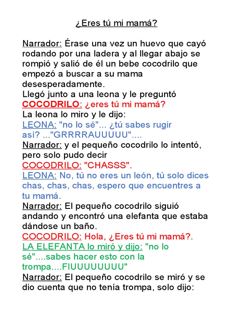 Cuento Para Dramatizar Pdf Causas De La Muerte Animales Carnívoros