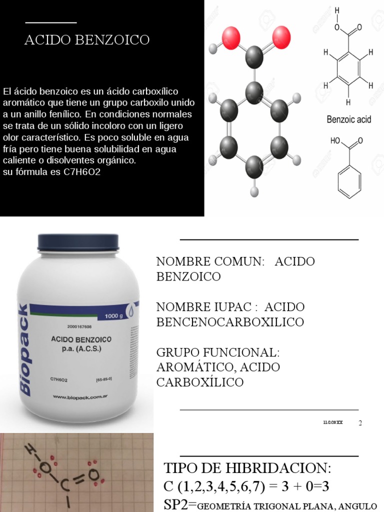 Acido Benzoico | PDF | Sustancias químicas | Compuestos químicos