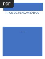 Mapa Conceptual de Los Tipos de Pensamiento | PDF | Pensamiento | Science