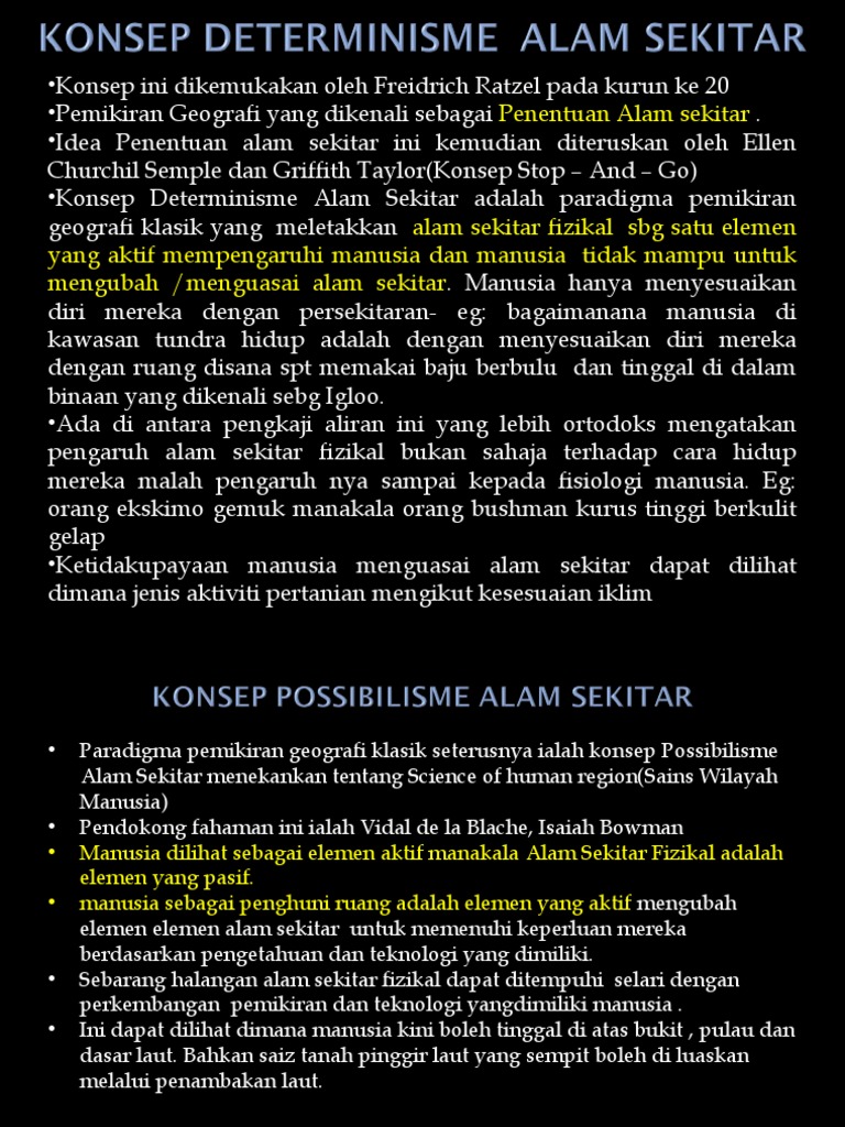 Konsep Determinisme Alam Sekitar | PDF