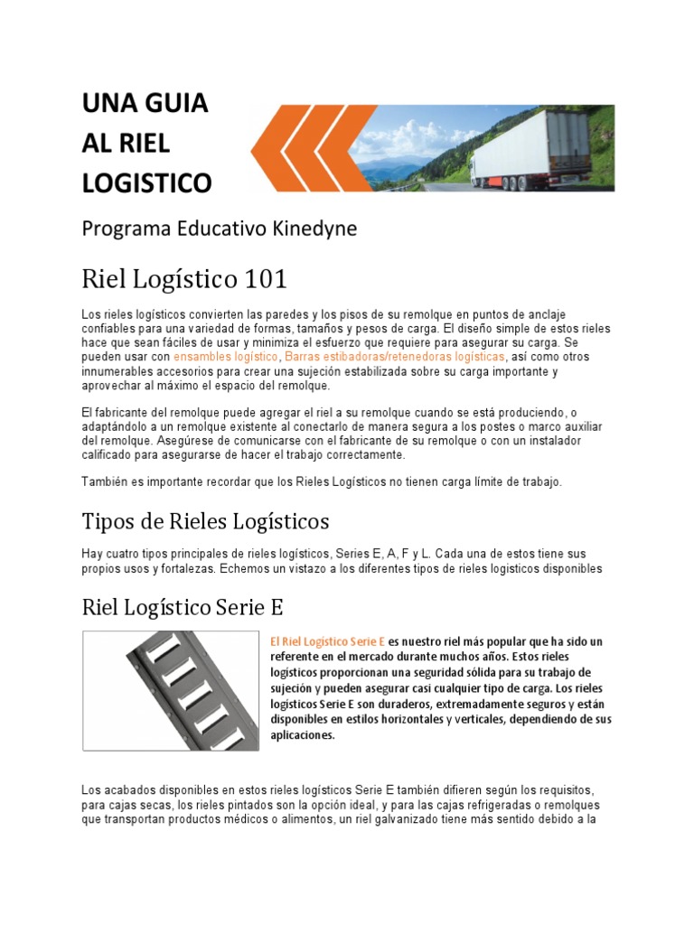 Guía de Rieles Logísticos para Cajas Secas | PDF | Vehículos | Transporte