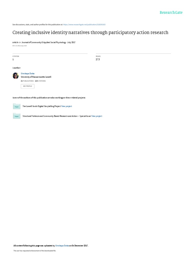 Creating Inclusive Identity Narratives Through Par | PDF | Identity ...