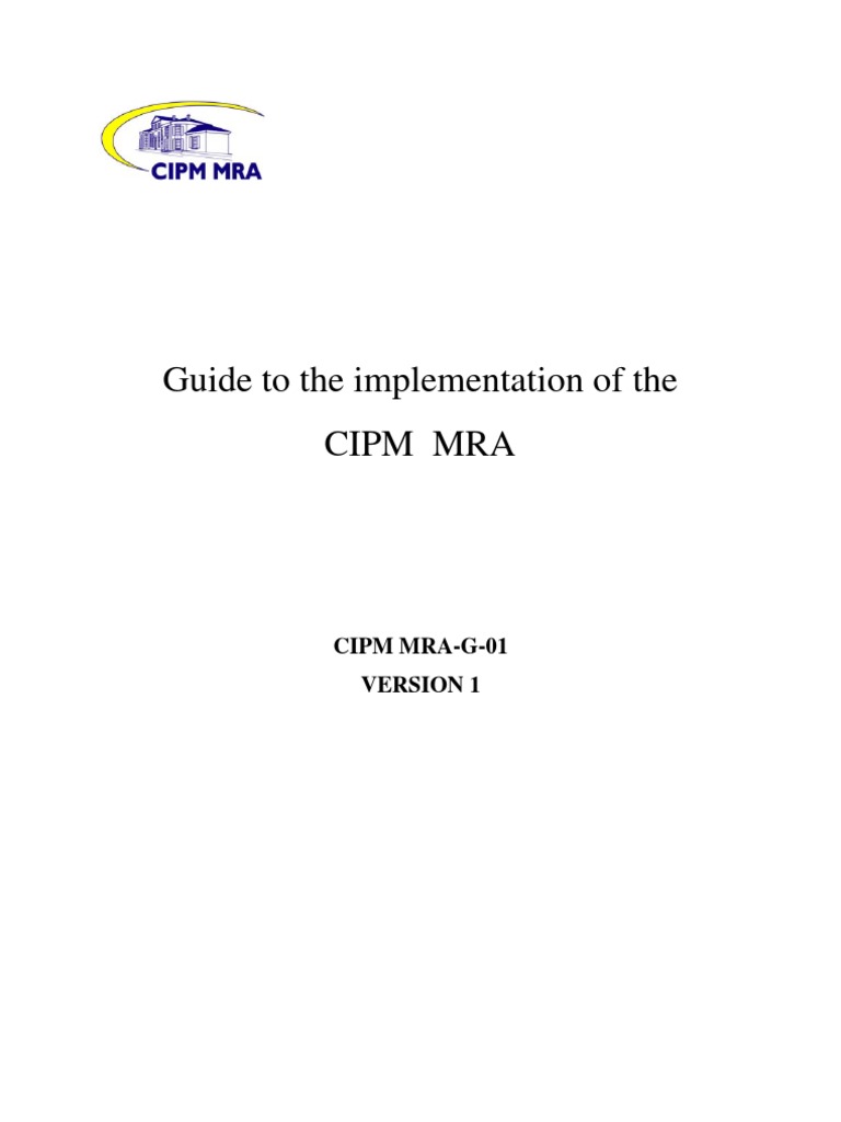 CIPM MRA Implementation Guide | PDF | Metrology | Scientific Observation