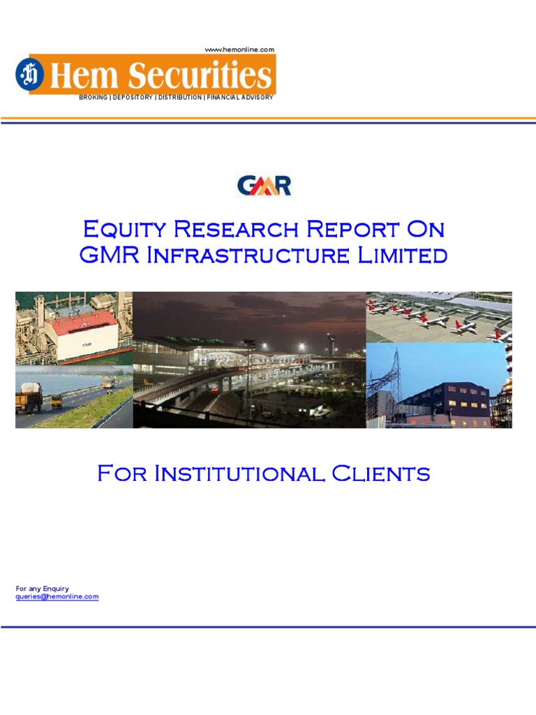 GMR Infrastructure Equity Research Report | PDF | Infrastructure ...