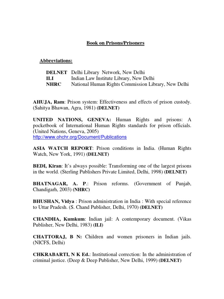 Book On Prisons | Download Free PDF | Prison | Imprisonment And Detention
