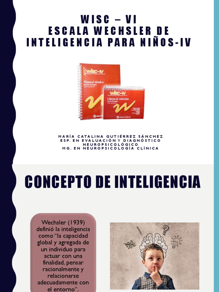 Wisciv | PDF | Escala de inteligencia para adultos de Wechsler ...