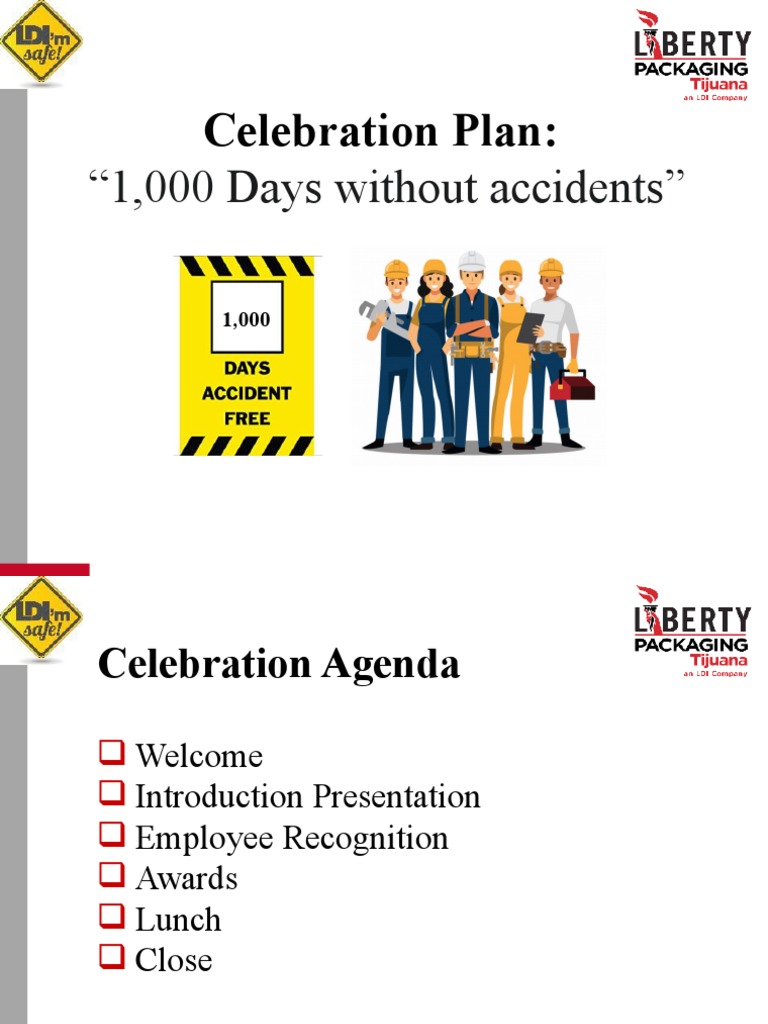 Celebration Plan 1000 Days Without Accidents | PDF