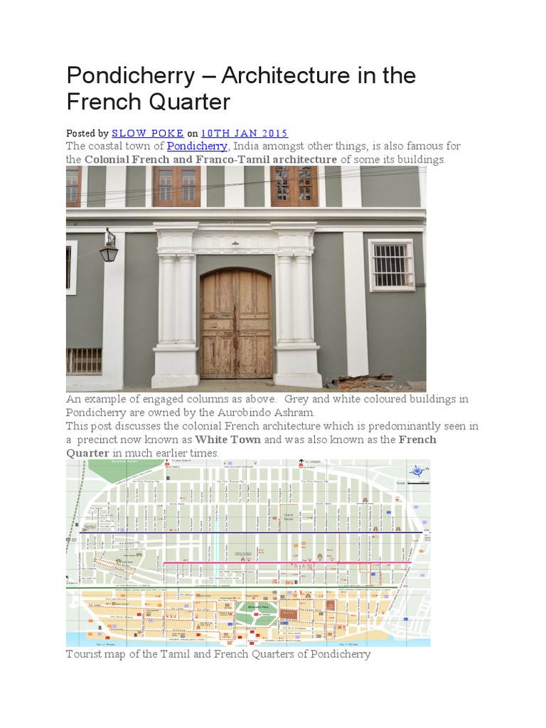 A Exploration of French Colonial Architecture in Pondicherry, India ...