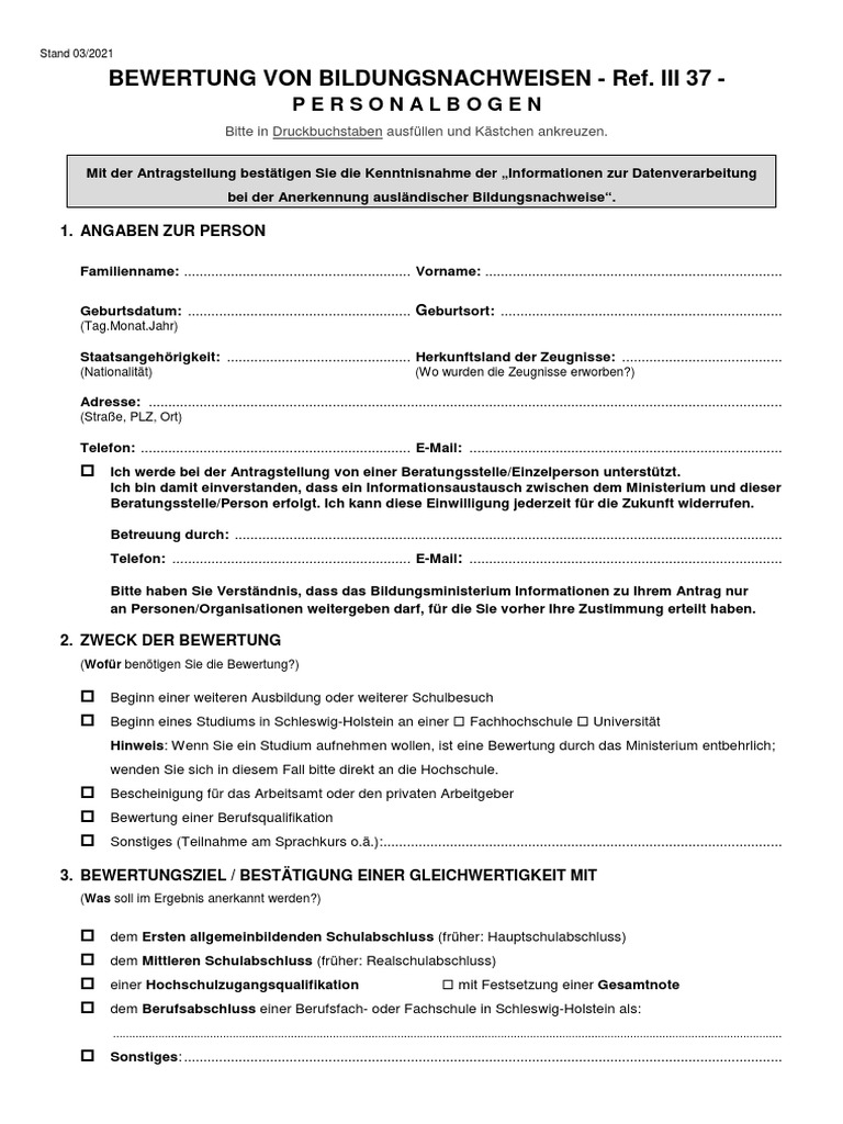 Anerkennung Auslaendischer Abschluesse | PDF