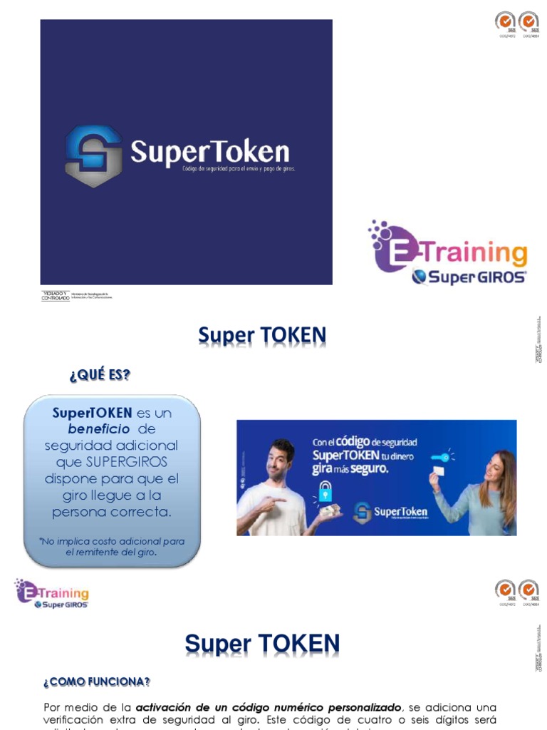 Qué es el SuperTOKEN de SuperGIROS | PDF | Edad de información ...
