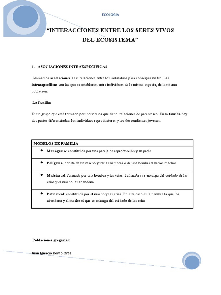 Interacciones Entre Los Seres Vivos Del | PDF | Protocolos de red ...