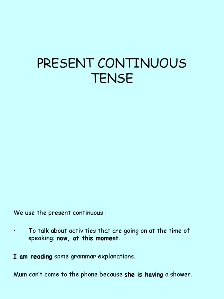 Prezentacija Par Tagadnes Ilgstoso Laiku | PDF | English Language | Grammar