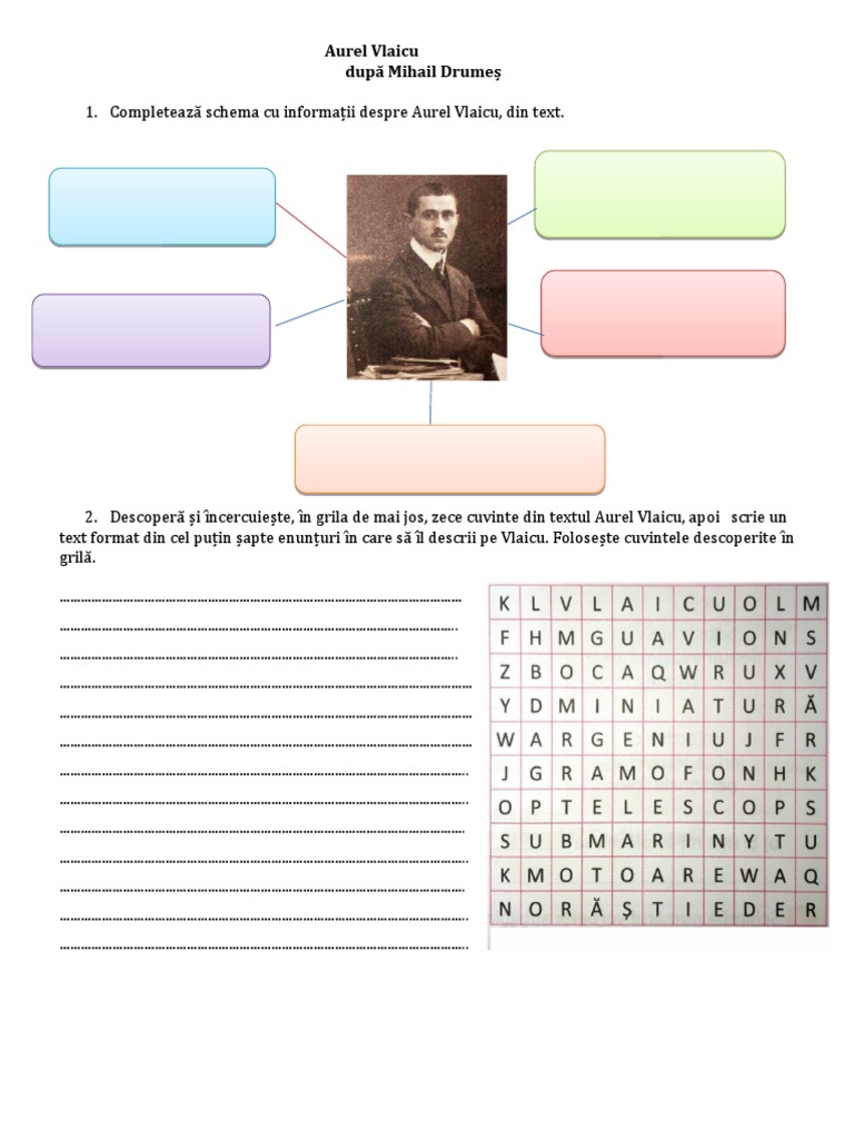 Aurel Vlaicu Fisa de Lucru | PDF