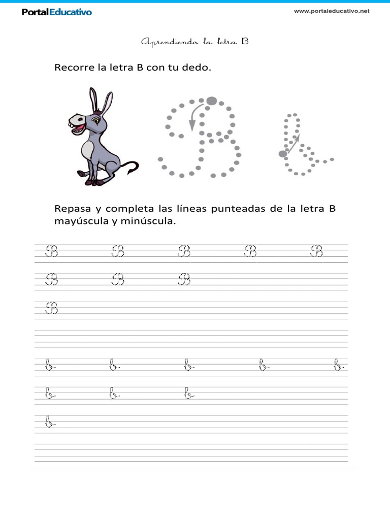 Aprendiendo La Letra B | PDF