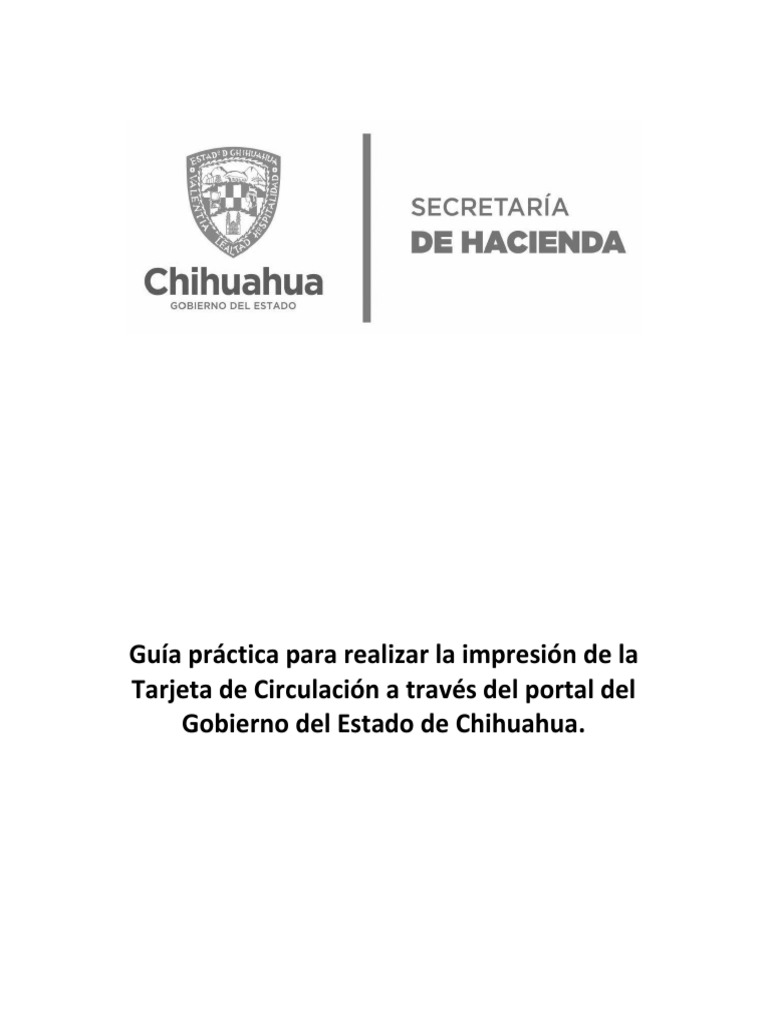 Guía paso a paso para imprimir la Tarjeta de Circulación en línea a través del portal del ...