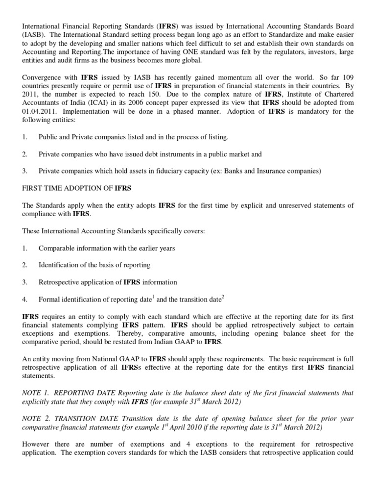 Understanding IFRS Adoption Process | PDF | International Financial ...