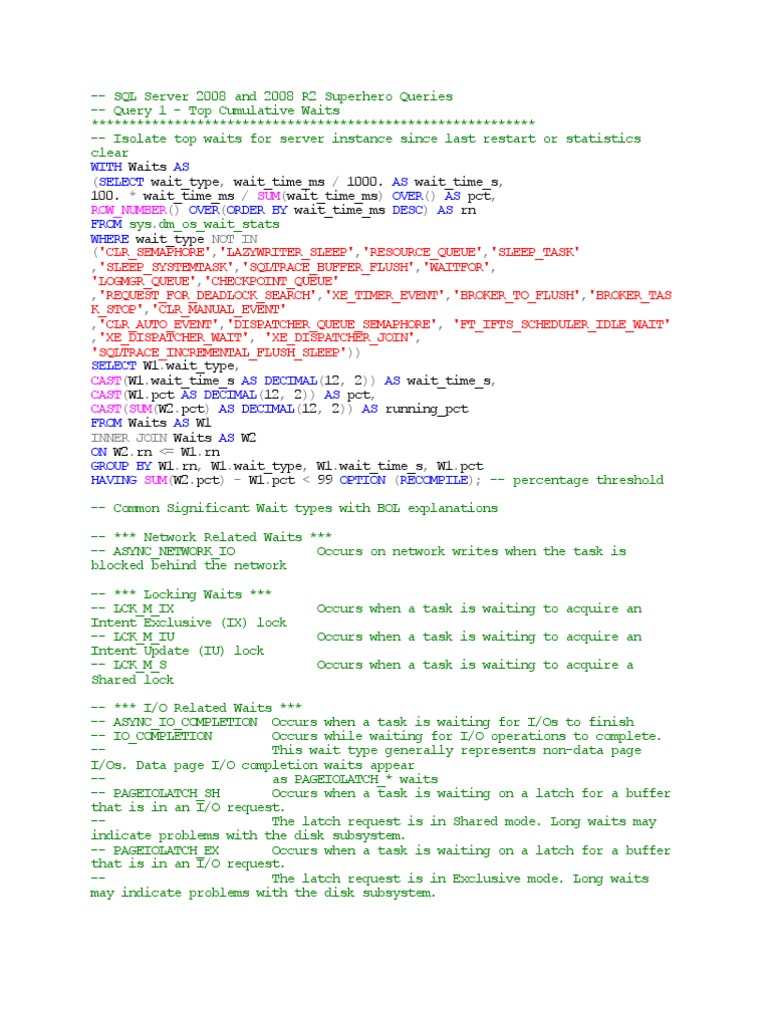 5 Superhero Queries SQL Server 2008 | PDF | Database Index | Data Buffer