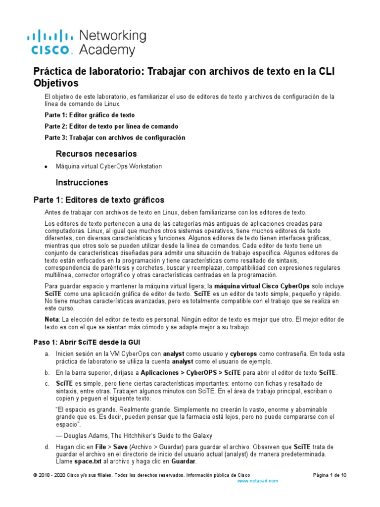 4 2 6 Lab Working With Text Files In The Cli Pdf Interfaz De