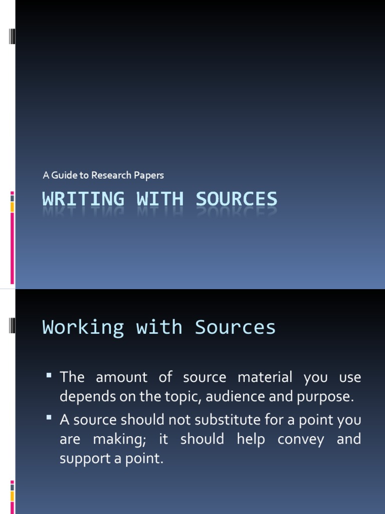 Writing With Sources | PDF | Citation | Apa Style
