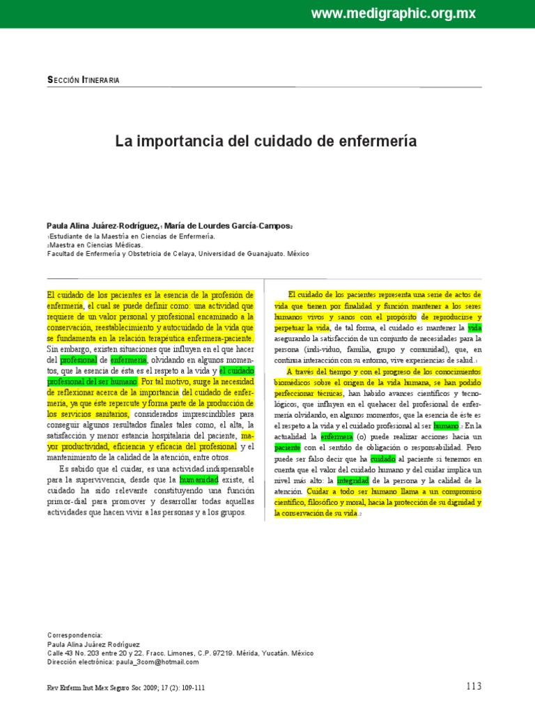 Tarea 1 | PDF | Enfermería | Cuidado de la salud