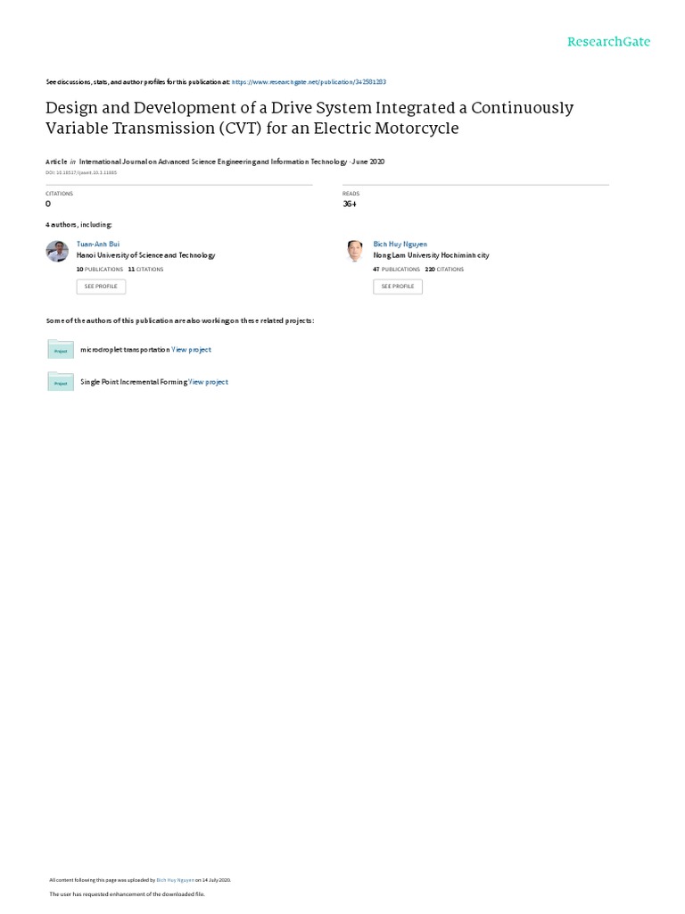 Design and Development of A Drive System Integrate | PDF | Transmission ...