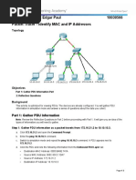 5.3.1.3 Packet Tracer - Identify MAC and IP Addresses Chart | PDF | Ip Address | Router (Computing)