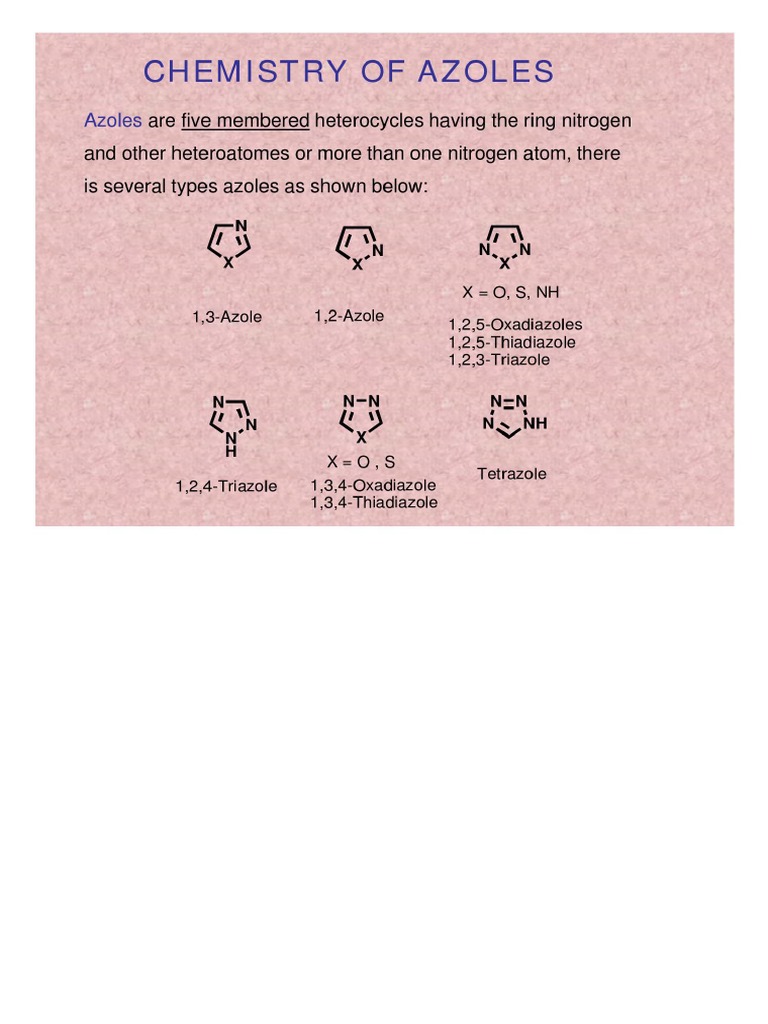 Chemistry of Azoles | PDF