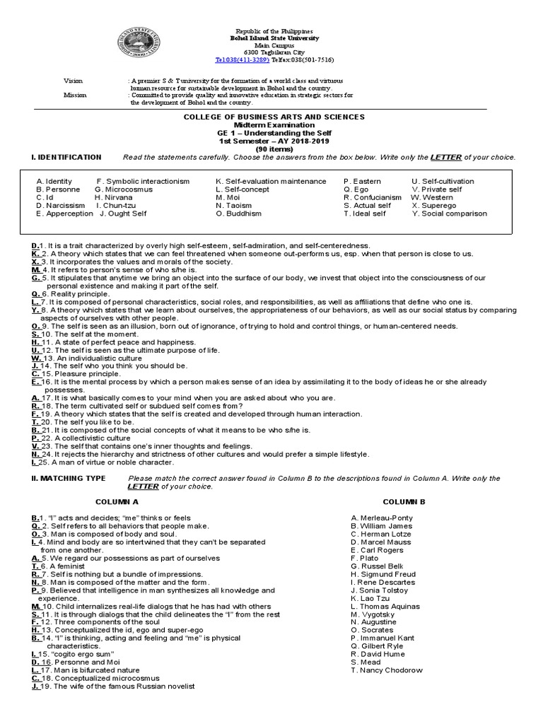 Uts - Midterm - Jona Mae | PDF | Self | Idea
