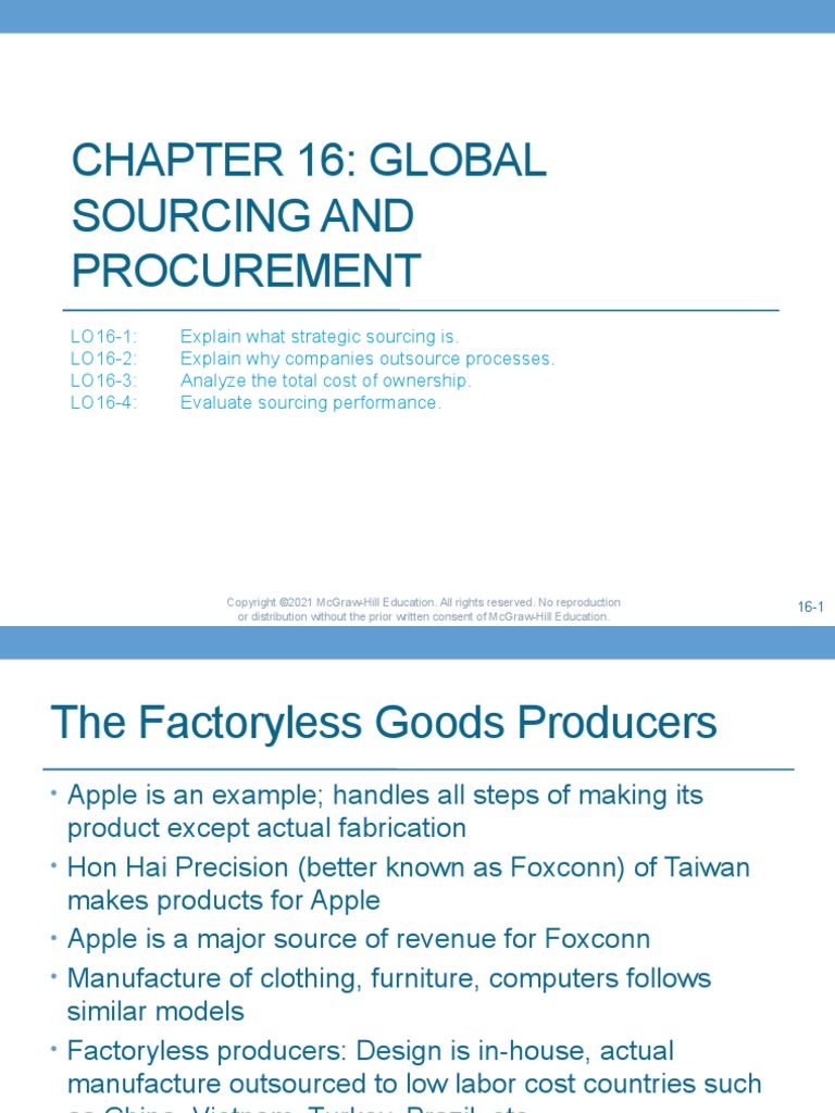 Chap016 - Global Sourcing and Procurement | PDF | Supply Chain | Logistics