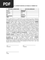 Acta de Reintegro Laboral Modelo | PDF