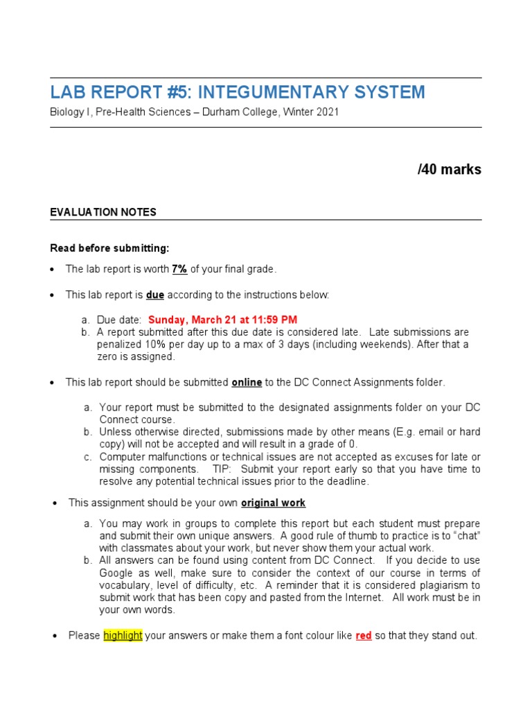 Lab 5 - BIOL 1700 - Winter 2021 | PDF | Sunscreen | Ultraviolet