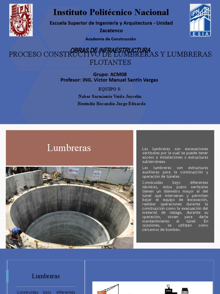 Proceso Constructivo de Lumbreras | PDF | Túnel | Hormigón