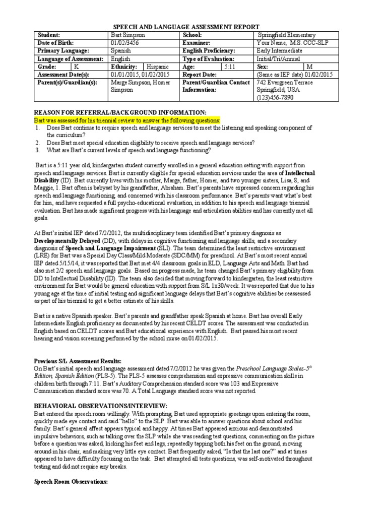 Edition, Spanish Edition (PLS-5) - The PLS-5 Assesses Comprehension and ...